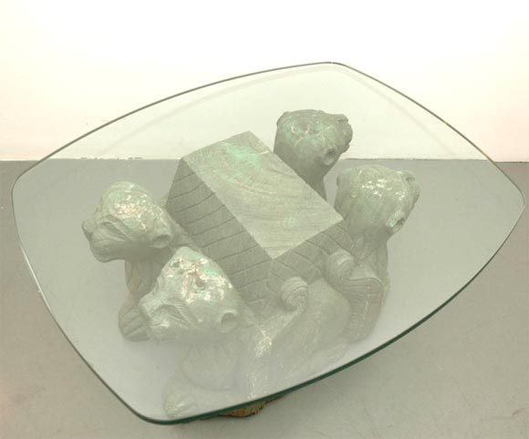 Carved Lion's Head Coffee Table at 1stDibs | lion coffee table, lions ...